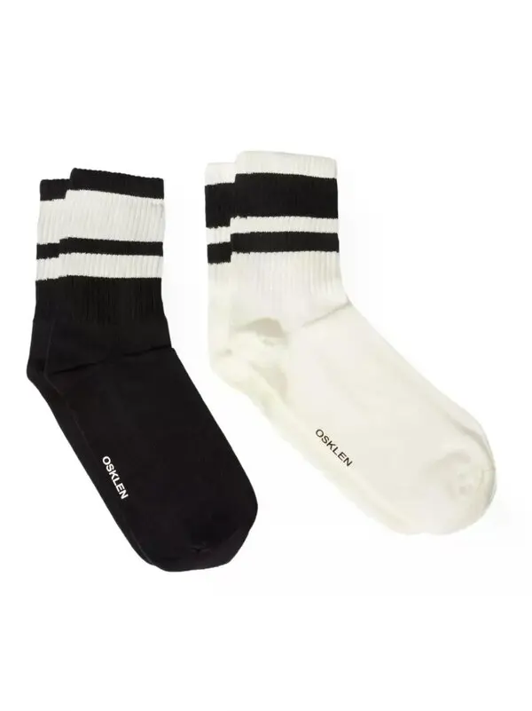OSKLEN Logo-print Socks - Black