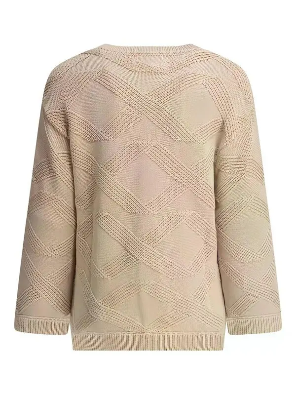 LOULOU Diamond-pattern Cotton Sweater