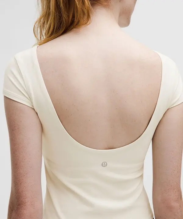 Lululemon Align™ Scoop-back Short-sleeve Shirt - Light Ivory
