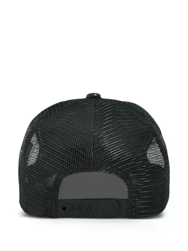 BREATH Snakeskin-embellished Trucker Hat