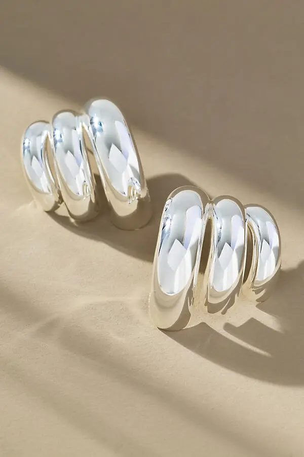 Éliou Tripla Hoop Earrings - Silver
