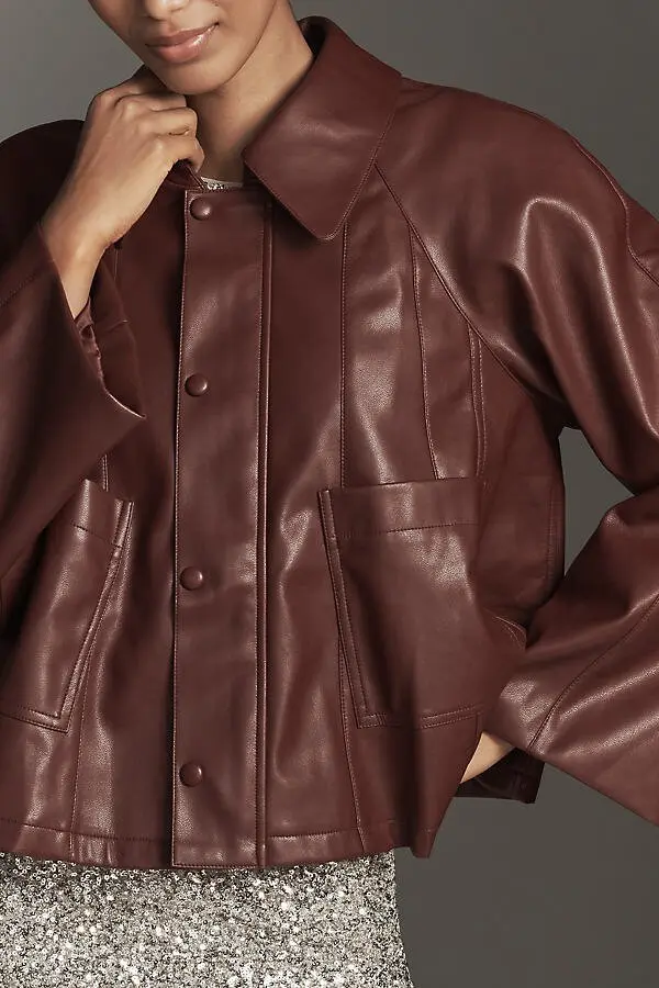 MABLE Faux Leather Jacket