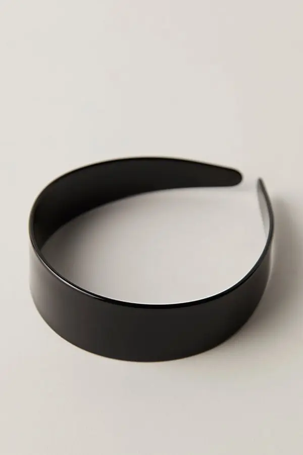 Free People Britt Acrylic Headband - Black Acrylic Tort