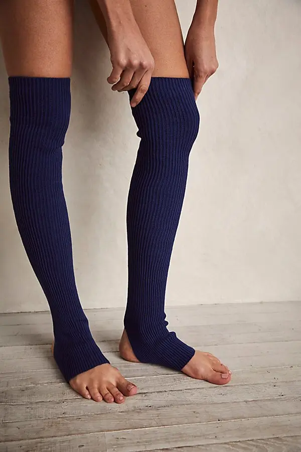 Free People 28" Stirrup Leg Warmers - Navy