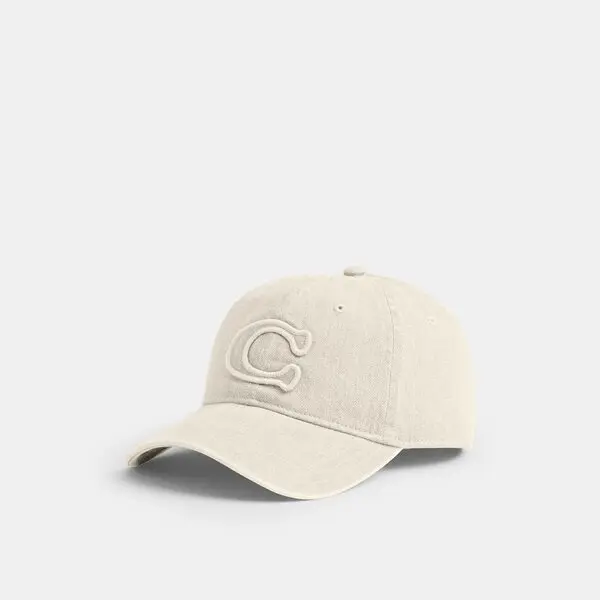 COACH Signature Patch Baseball Cap - Chalk