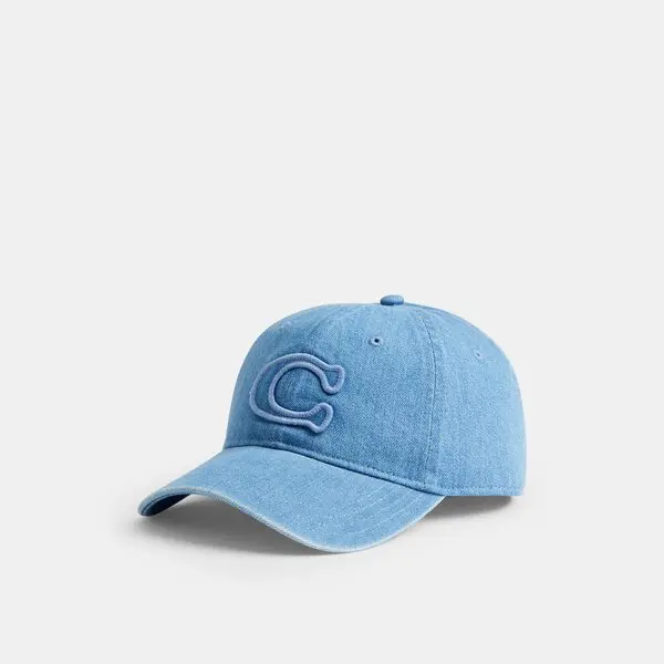 COACH Signature Patch Baseball Cap - Indigo