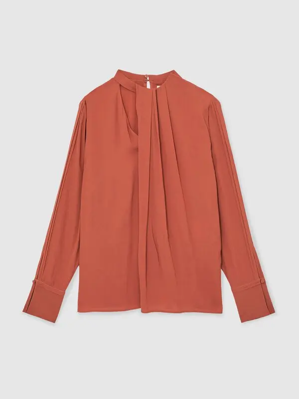 REISS Marta Draped Blouse