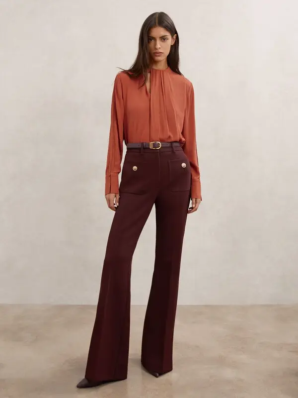 REISS Marta Draped Blouse