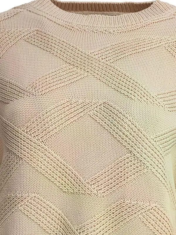 LOULOU Diamond Pattern Cotton Sweater