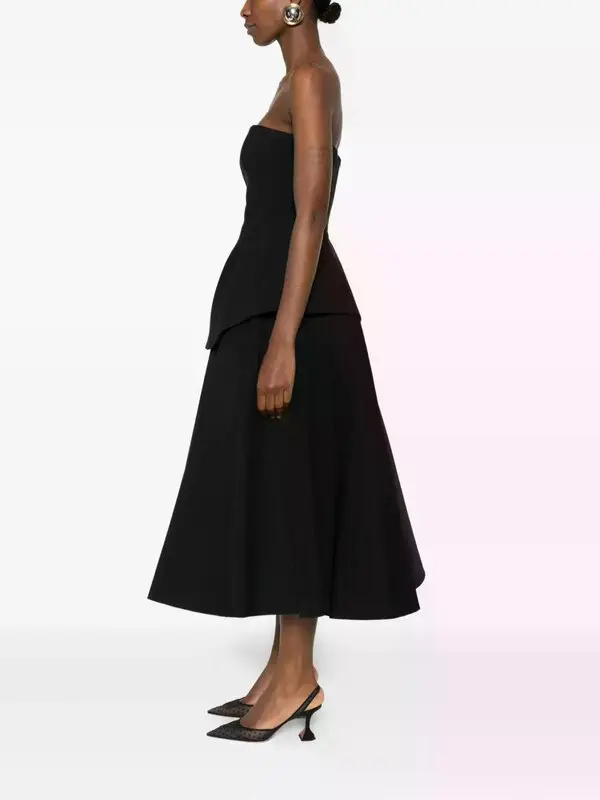 Solace London Ada Strapless Midi Dress