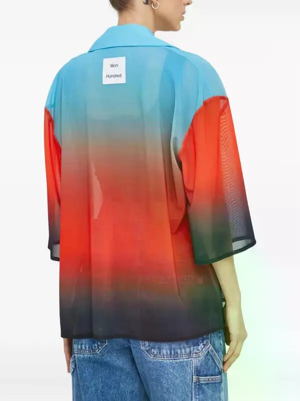 WON HUNDRED Gradient-design Shirt