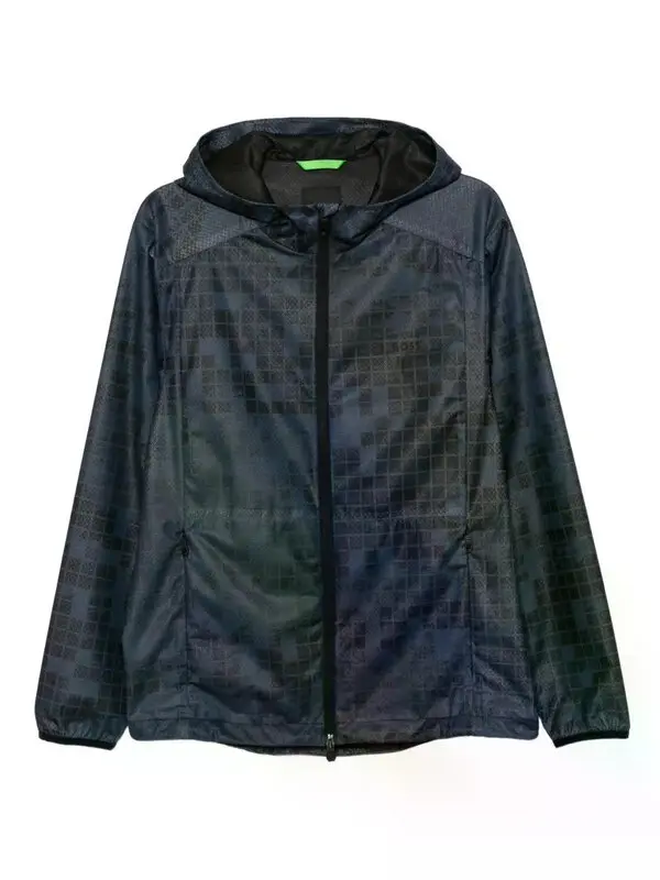 BOSS Geometric-print Zip Jacket
