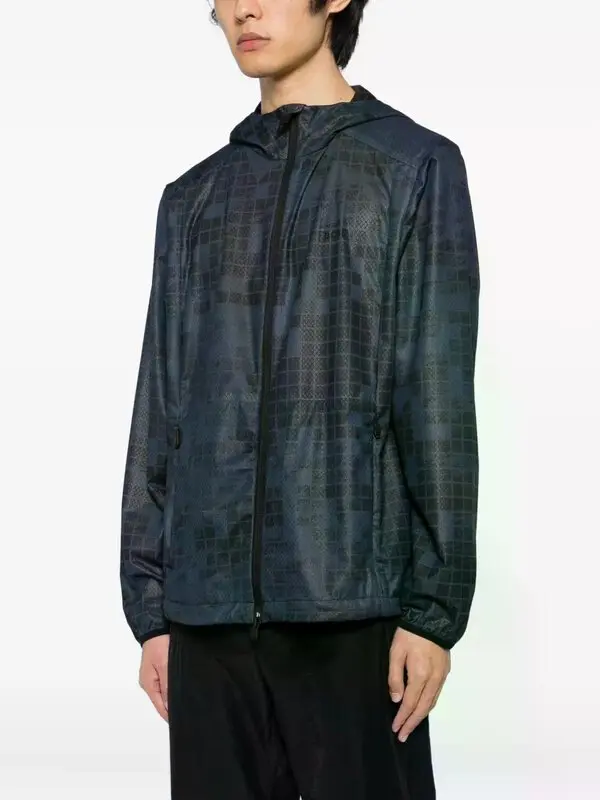 BOSS Geometric-print Zip Jacket