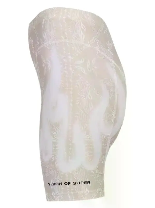 VISION OF SUPER Flame-print Shorts - Neutrals