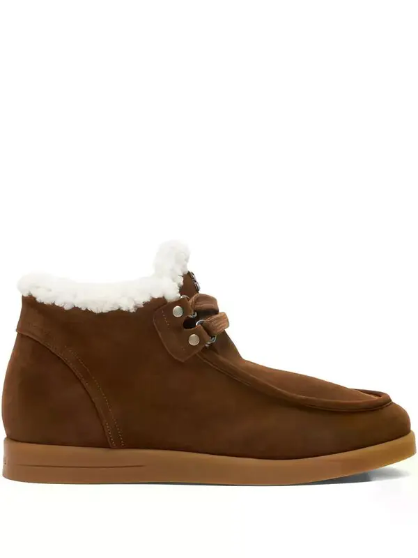 Casadei Dami Passage Shearling-trim Lace-up Boots