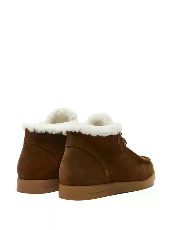 Casadei Dami Passage Shearling-trim Lace-up Boots