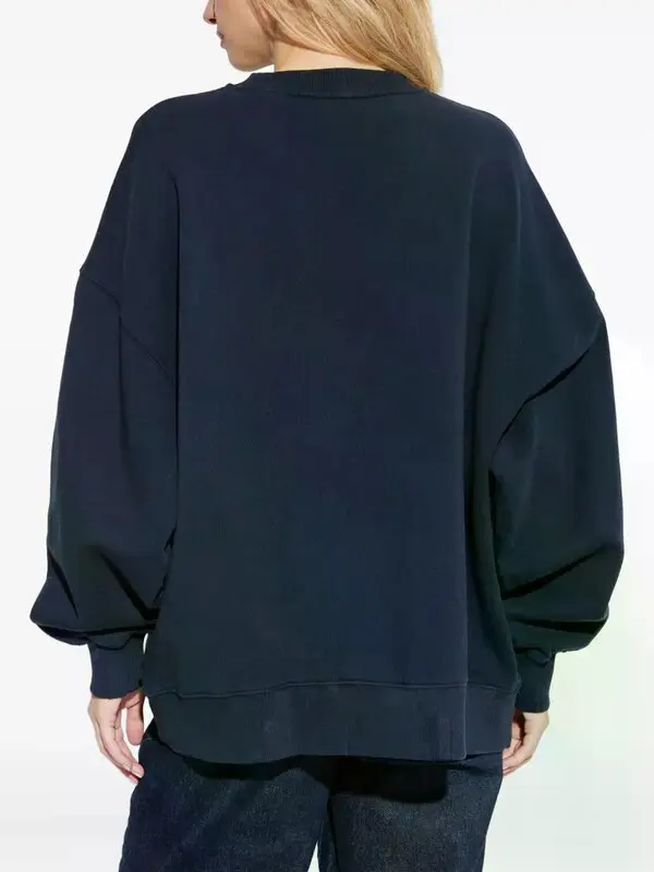 ROTATE BY BIRGER CHRISTENSEN Oversized Cotton Sweatshirt With Logo Detail