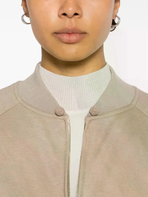 Fabiana Filippi Zip Bomber Jacket - Neutrals