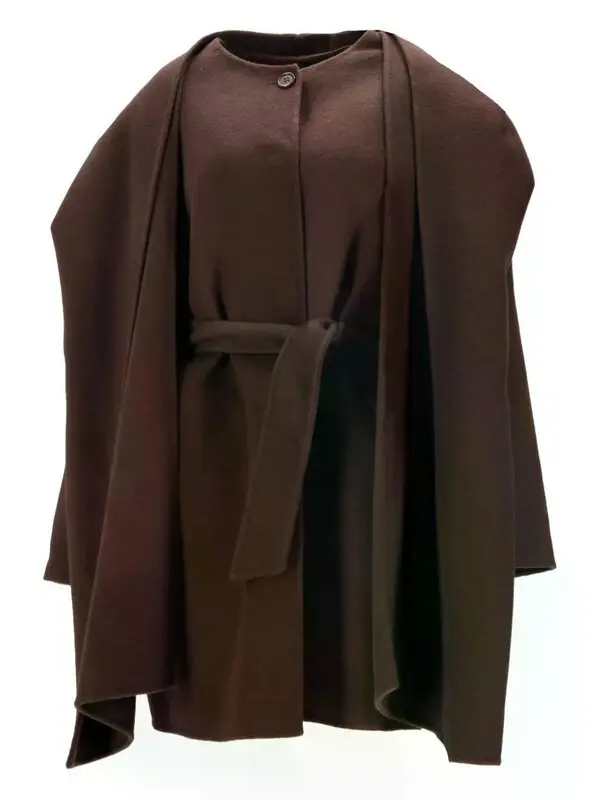 P.a.r.o.s.h Belted Wool Coat - Brown