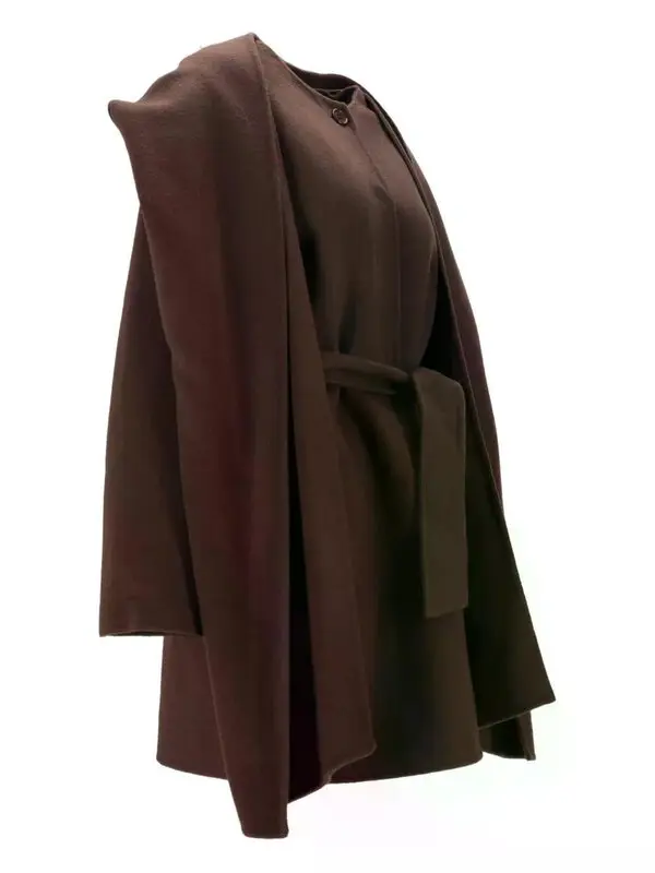 P.a.r.o.s.h Belted Wool Coat - Brown