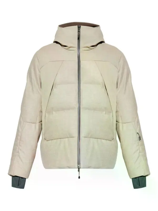 Sease Hooded Padded Ski Jacket - Neutrals