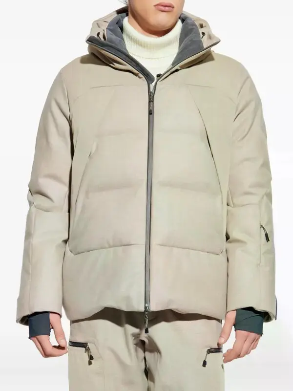Sease Hooded Padded Ski Jacket - Neutrals