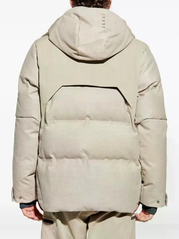 Sease Hooded Padded Ski Jacket - Neutrals