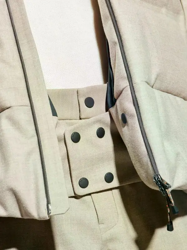 Sease Hooded Padded Ski Jacket - Neutrals