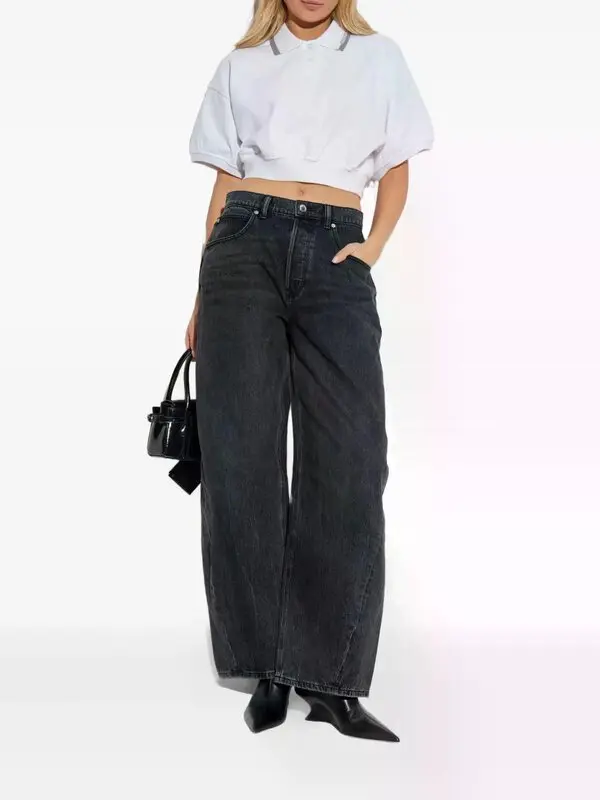 Alexander Wang Embellished Barrel-leg Jeans