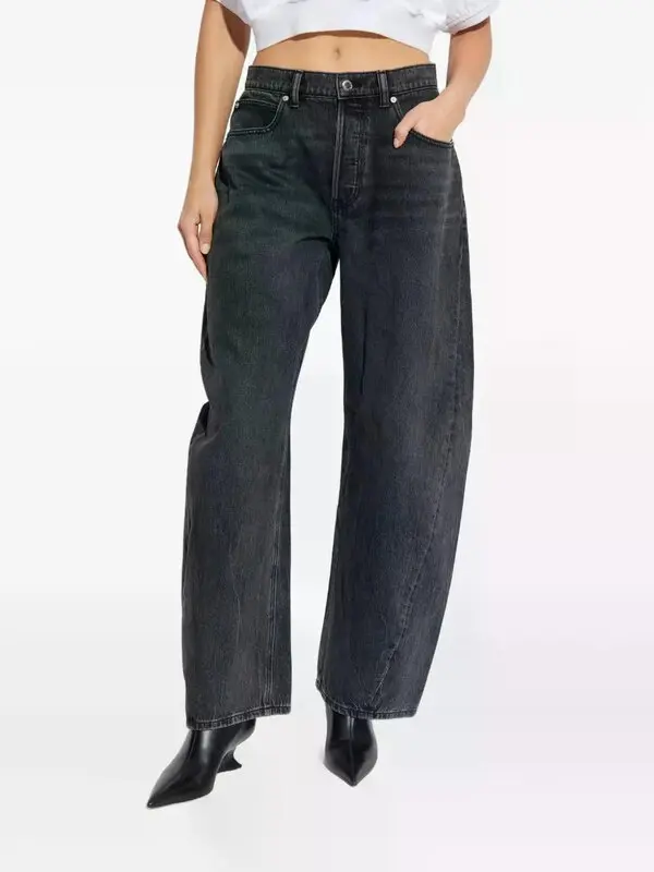 Alexander Wang Embellished Barrel-leg Jeans