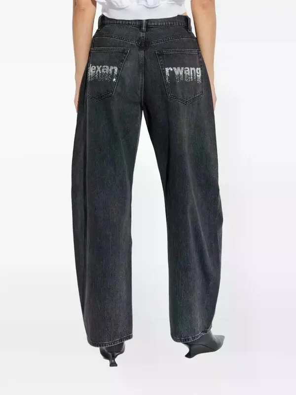 Alexander Wang Embellished Barrel-leg Jeans