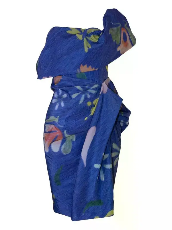 Rosie Assoulin Dawn Floral-print Draped Midi Dress
