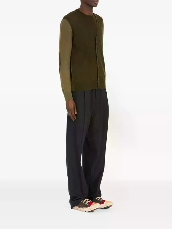 MAISON MARGIELA Elbow-patch Wool Cardigan - Green