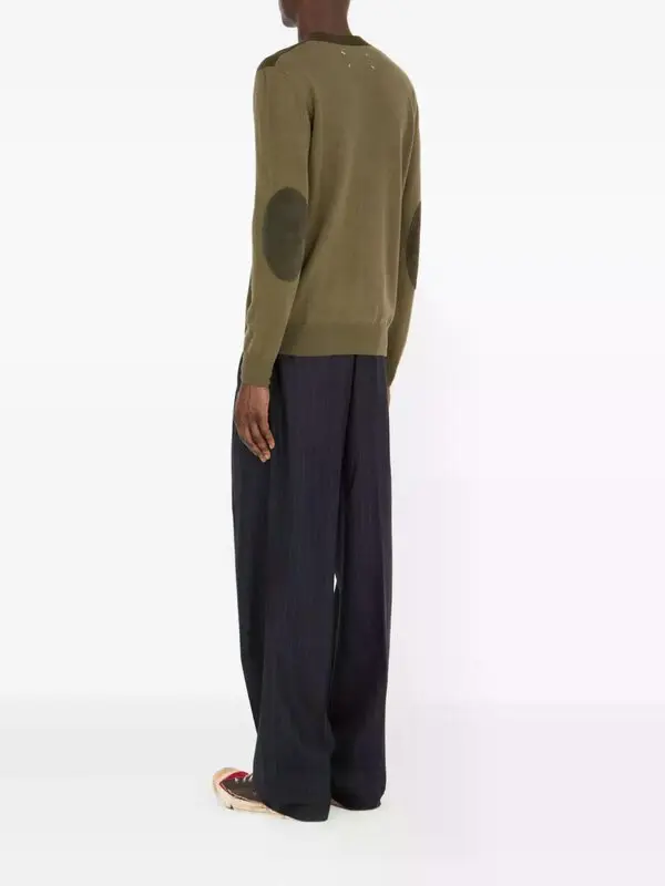 MAISON MARGIELA Elbow-patch Wool Cardigan - Green