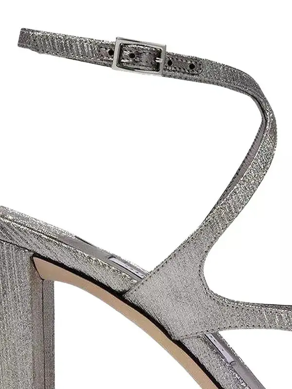JIMMY CHOO 85mm Azie Sandals - Silver