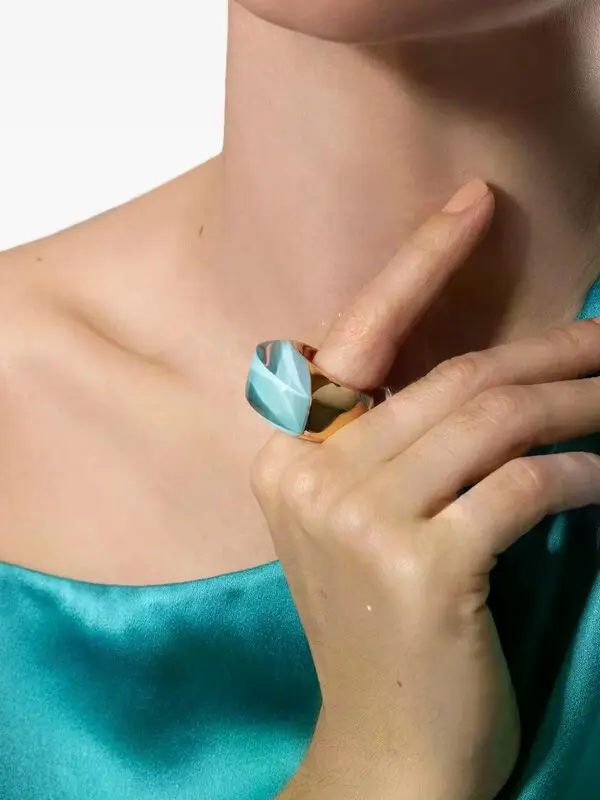 Vhernier 18k Rose Aladino Turquoise Ring