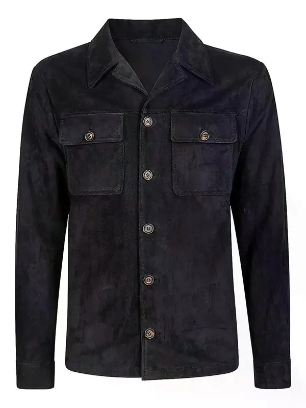 Eleventy Suede Trucker Jacket
