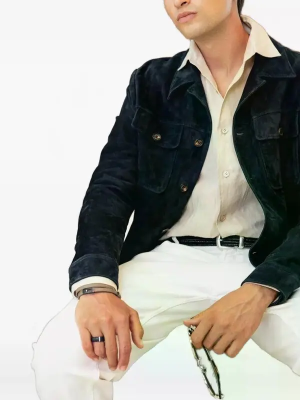Eleventy Suede Trucker Jacket
