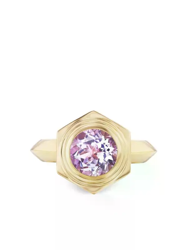 Harwell Godfrey 18k Yellow Amethyst Hexed Ring - Gold
