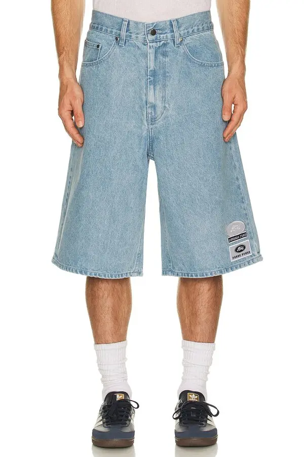 SIEGELMAN STABLE X Ford Patched Denim Jorts - Blue Indigo
