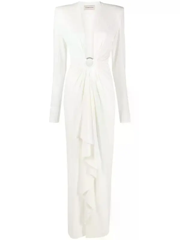 Alexandre Vauthier Plunge-neck Draped Gown