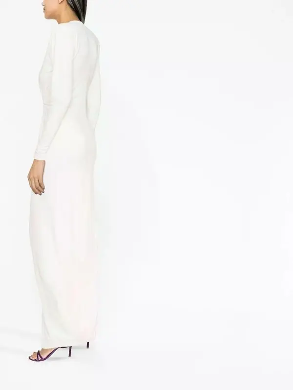 Alexandre Vauthier Plunge-neck Draped Gown