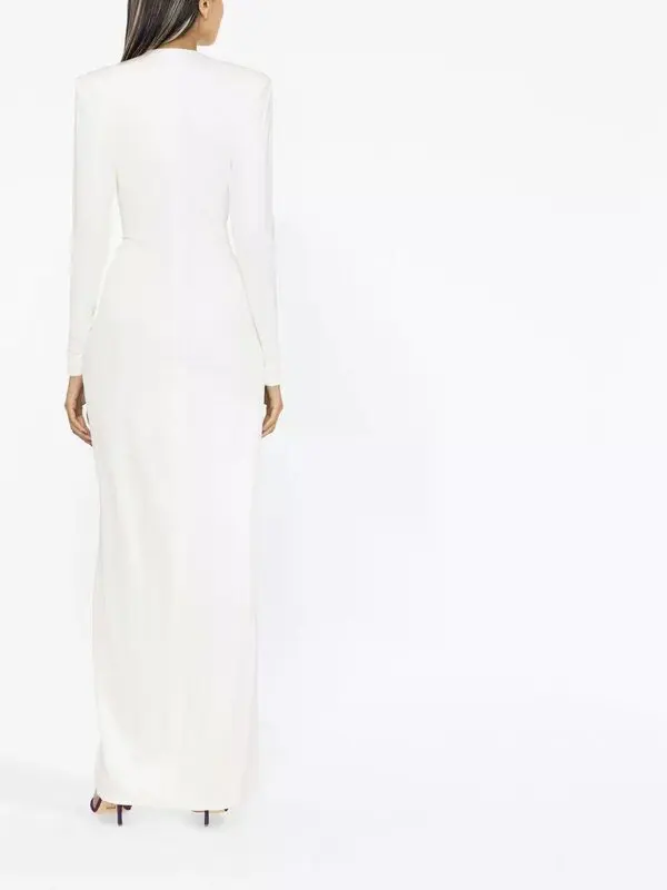 Alexandre Vauthier Plunge-neck Draped Gown