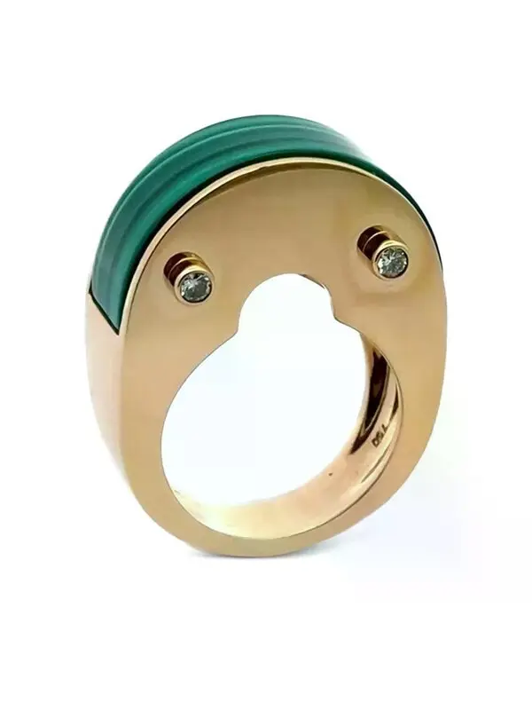 ALETTO BROTHERS 18k Yellow Malachite And Diamond Ring - Gold