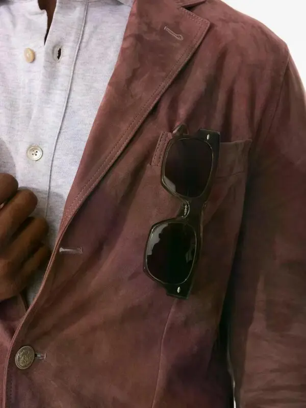 Eleventy Suede Single-breasted Blazer
