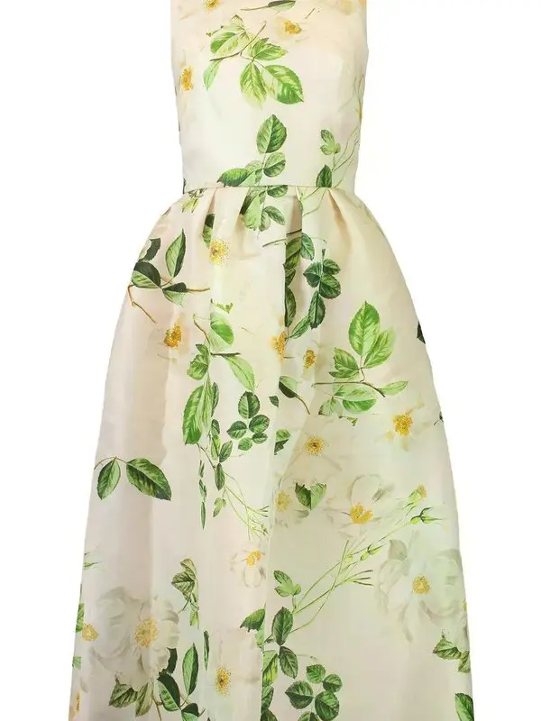 Monique Lhuillier Floral-print Maxi Dress