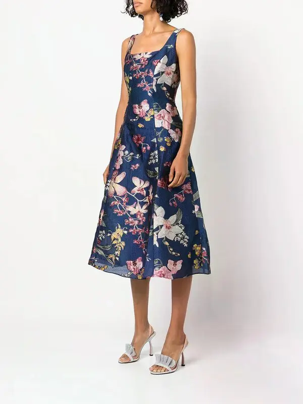 Marchesa Floral-print A-line Dress
