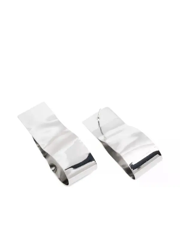 Peserico Rectangle Hammered Earrings