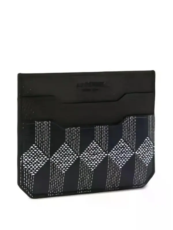 AU DEPART Geometric-pattern Card Holder - Black
