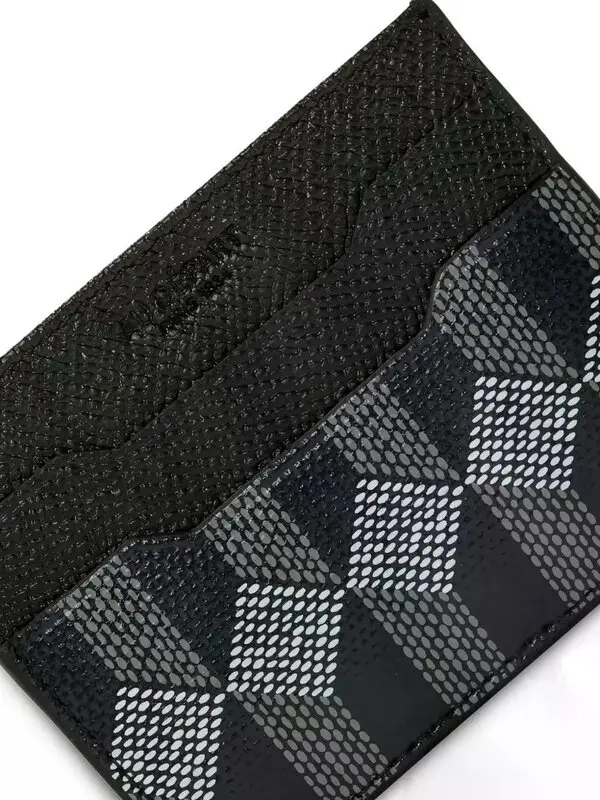 AU DEPART Geometric-pattern Card Holder - Black